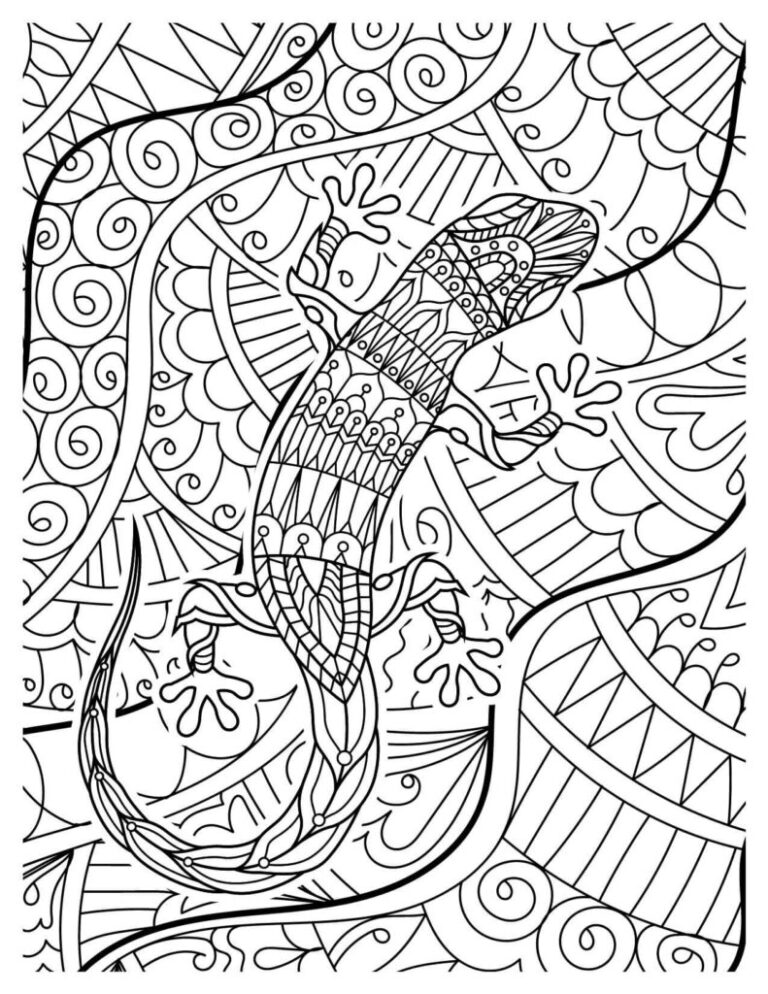 Graceful Reptile Coloring Pages: Explore Serene Designs