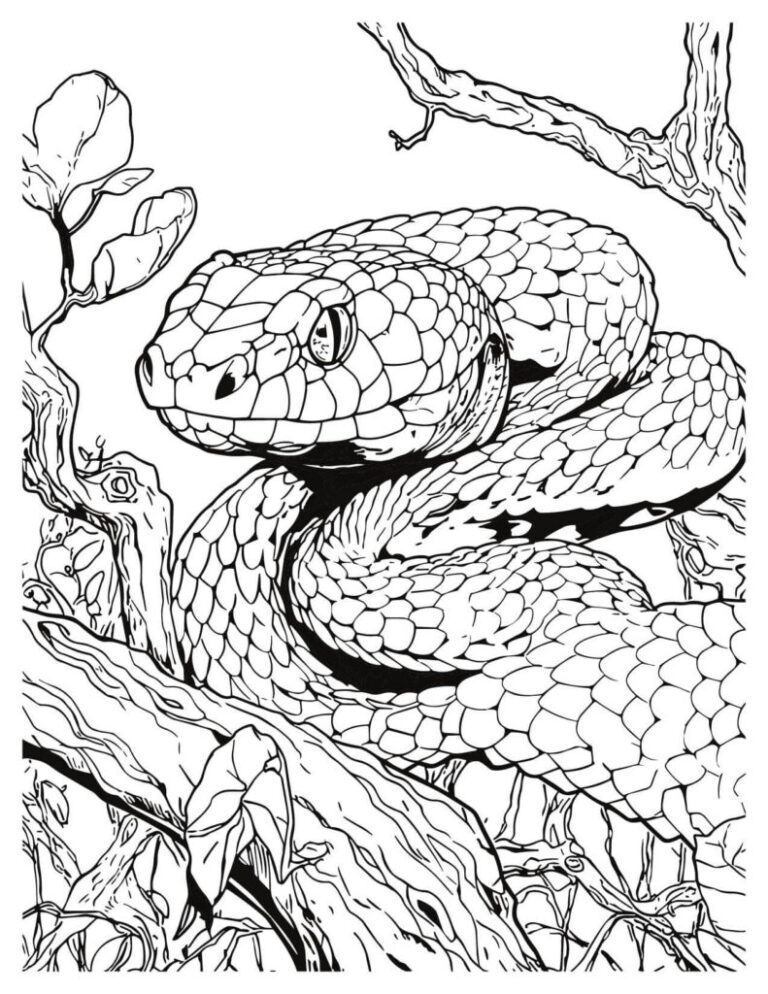 Graceful Reptile Coloring Pages: Explore Serene Designs