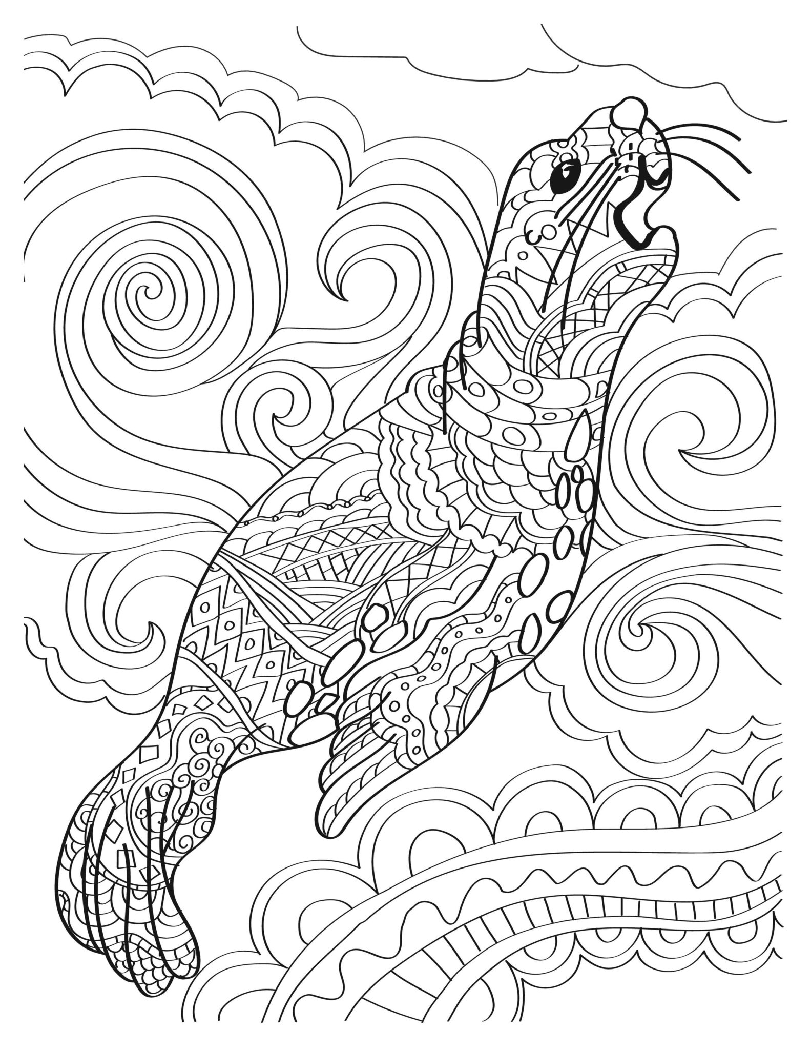 Sealife Coloring Pages: Dive into Marine Adventures