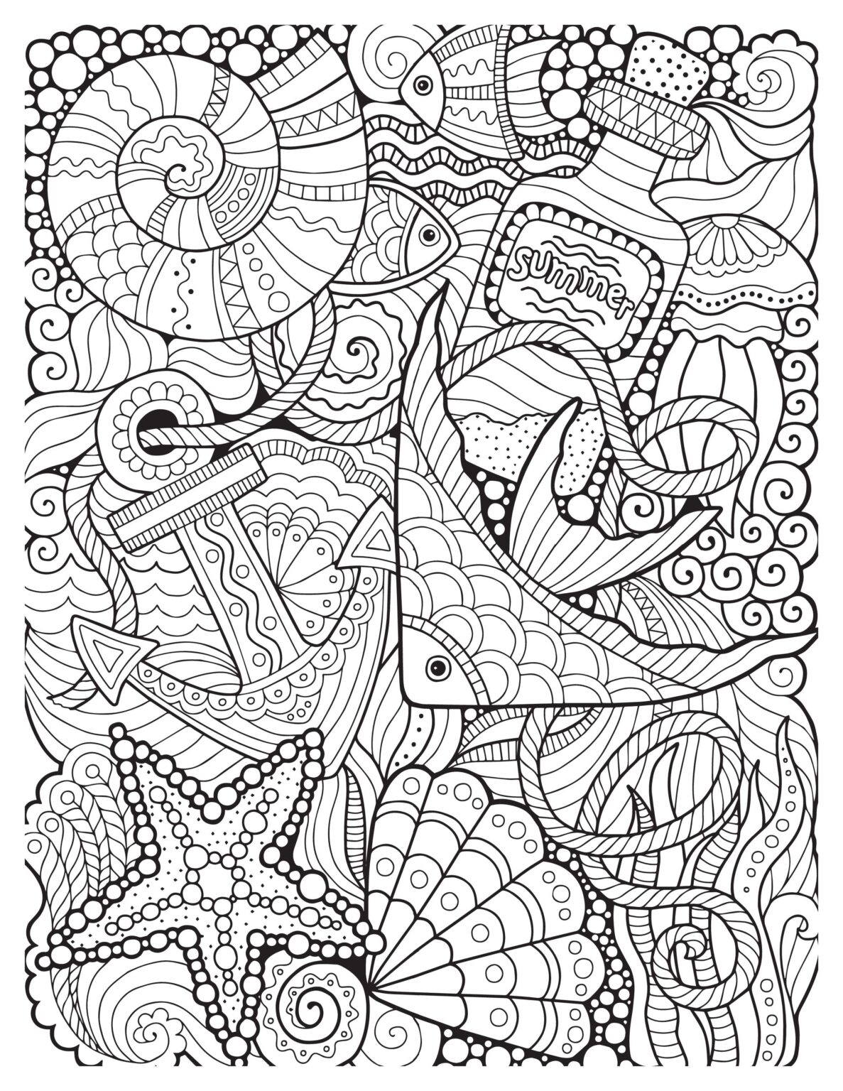 Sealife Coloring Pages: Dive into Marine Adventures