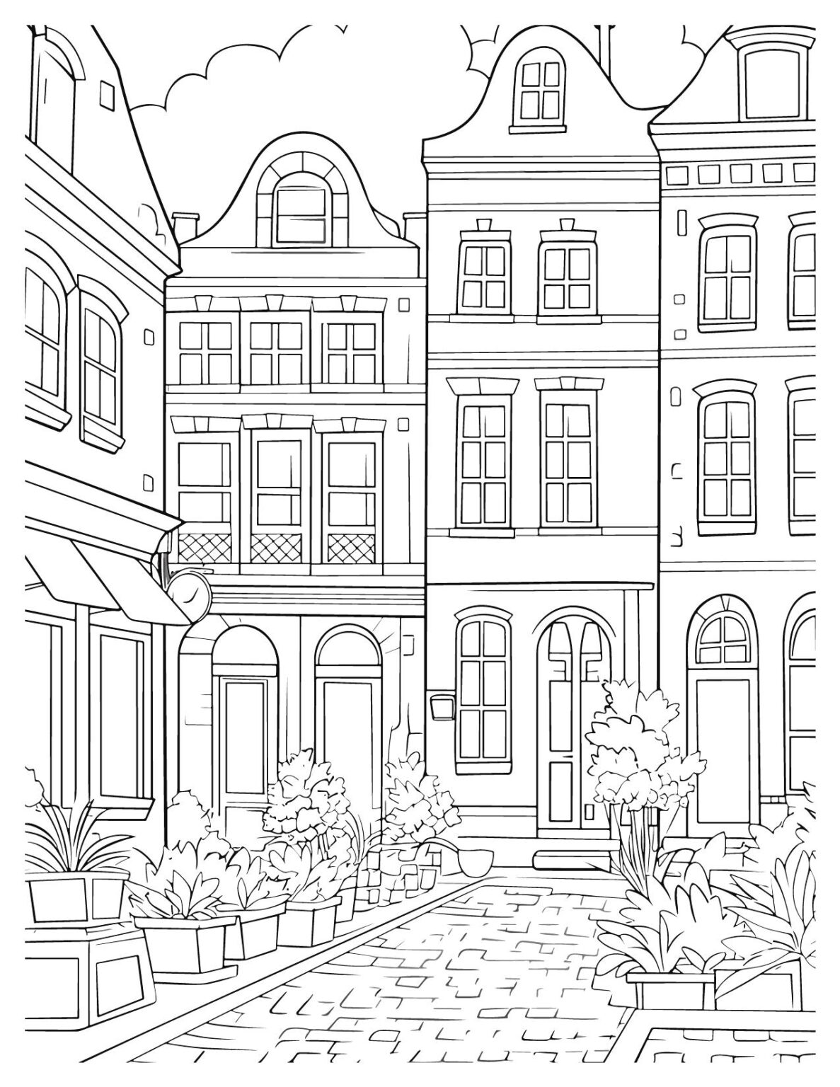 "European City Coloring Pages | Eiffel Tower, Louvre, & More!"