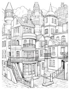 "European City Coloring Pages | Eiffel Tower, Louvre, & More!"