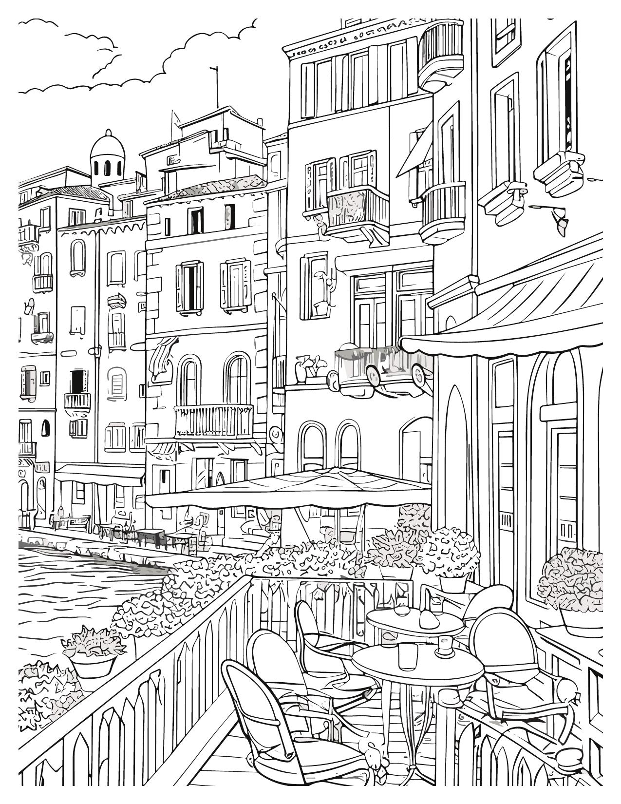 "European City Coloring Pages | Eiffel Tower, Louvre, & More!"