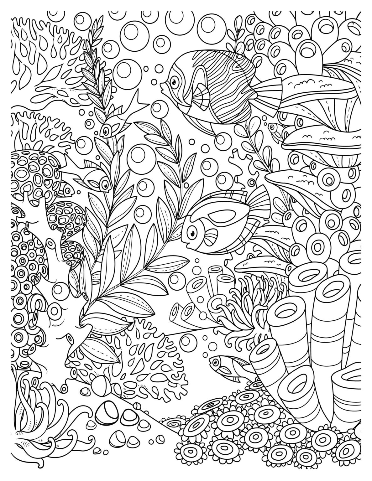 Sealife Coloring Pages: Dive into Marine Adventures