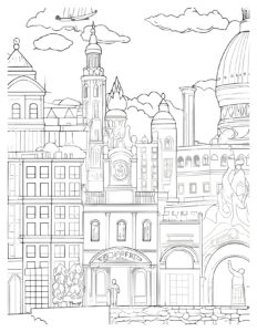 "European City Coloring Pages | Eiffel Tower, Louvre, & More!"