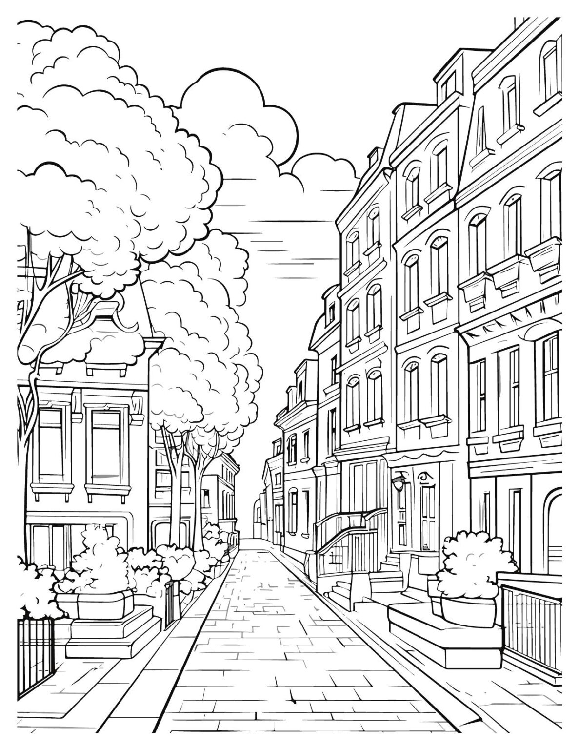 "European City Coloring Pages | Eiffel Tower, Louvre, & More!"