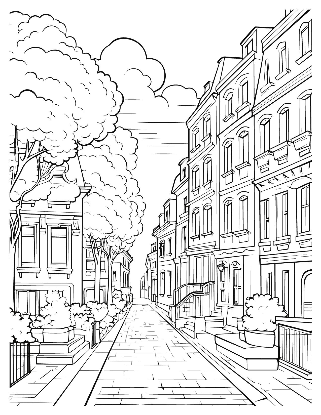 "European City Coloring Pages | Eiffel Tower, Louvre, & More!"