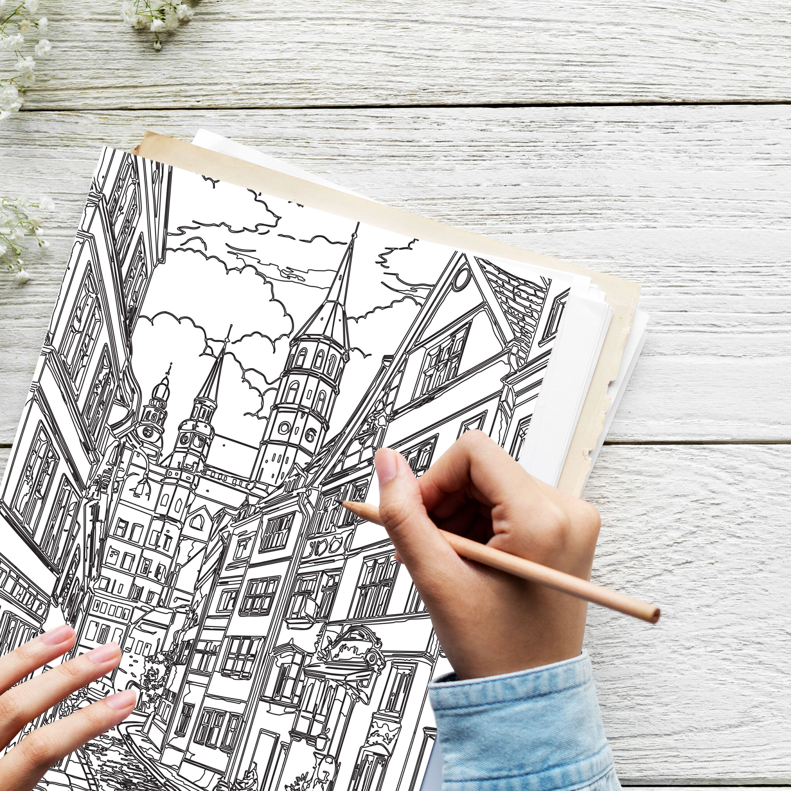 "European City Coloring Pages | Eiffel Tower, Louvre, & More!"