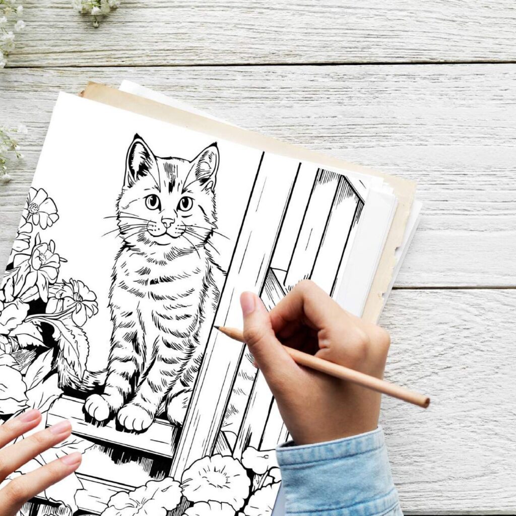 Curious Cat Coloring Pages I Fun Activities for Children