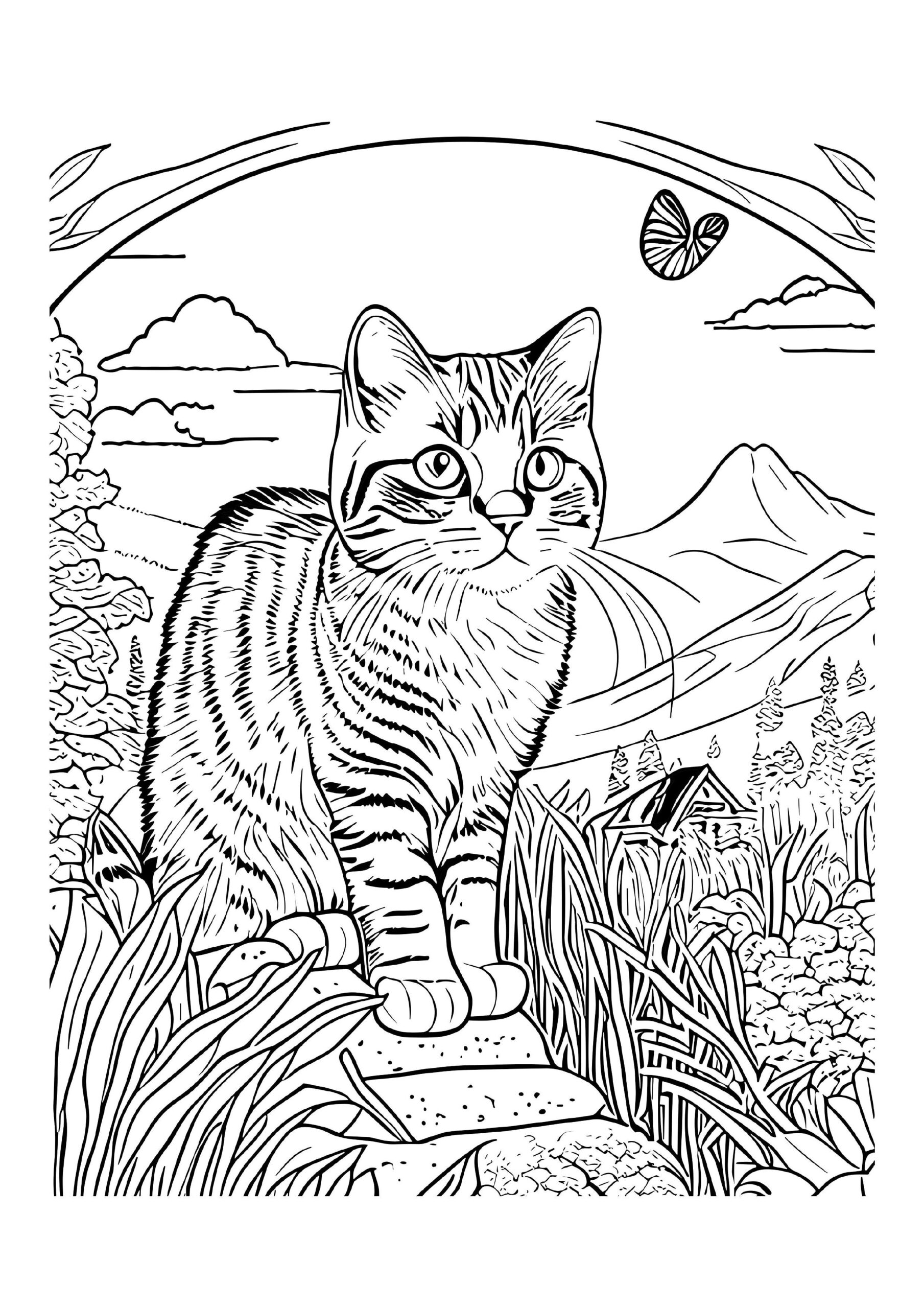 Curious Cat Coloring Pages I Fun Activities for Children