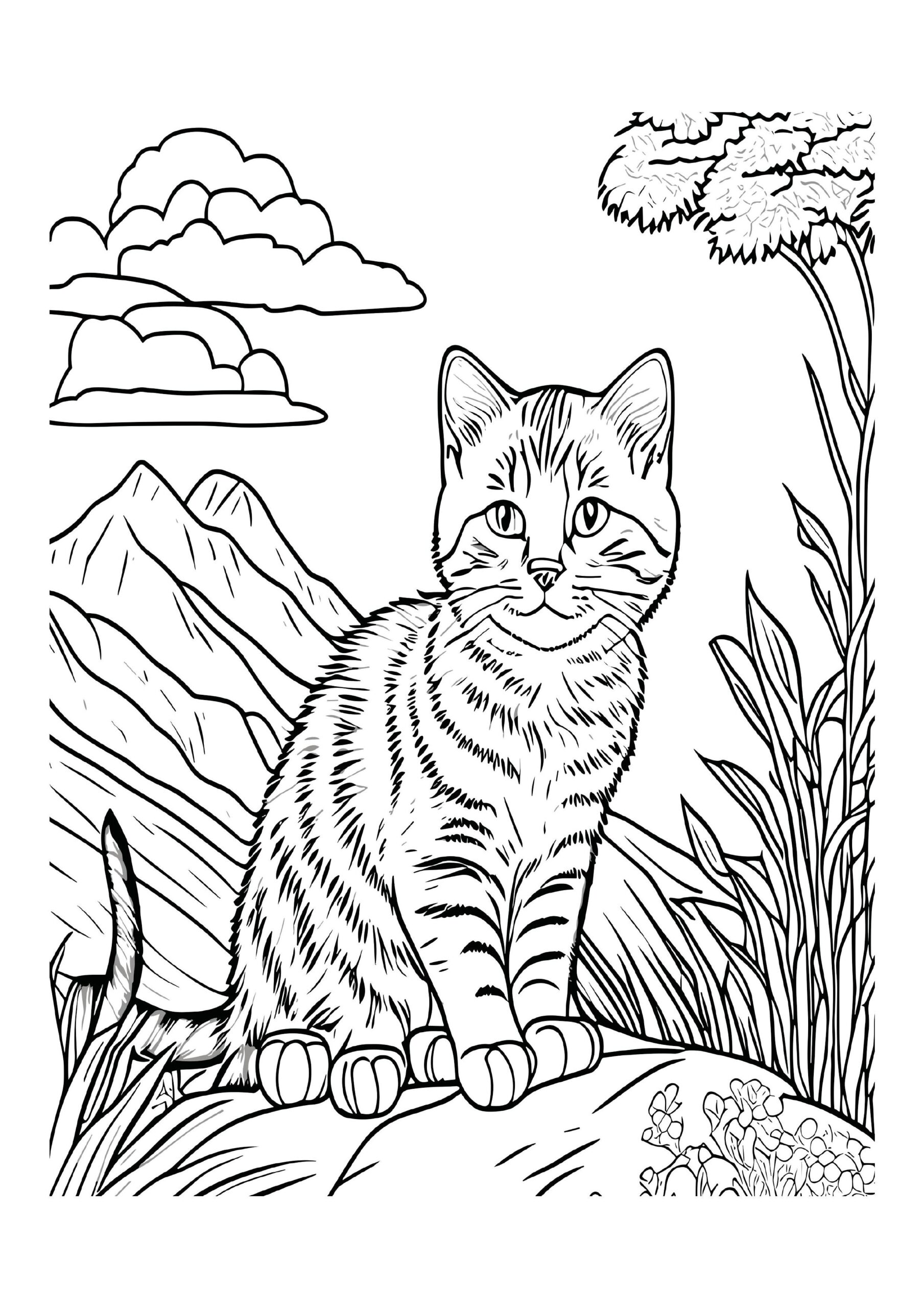 Curious Cat Coloring Pages I Fun Activities for Children