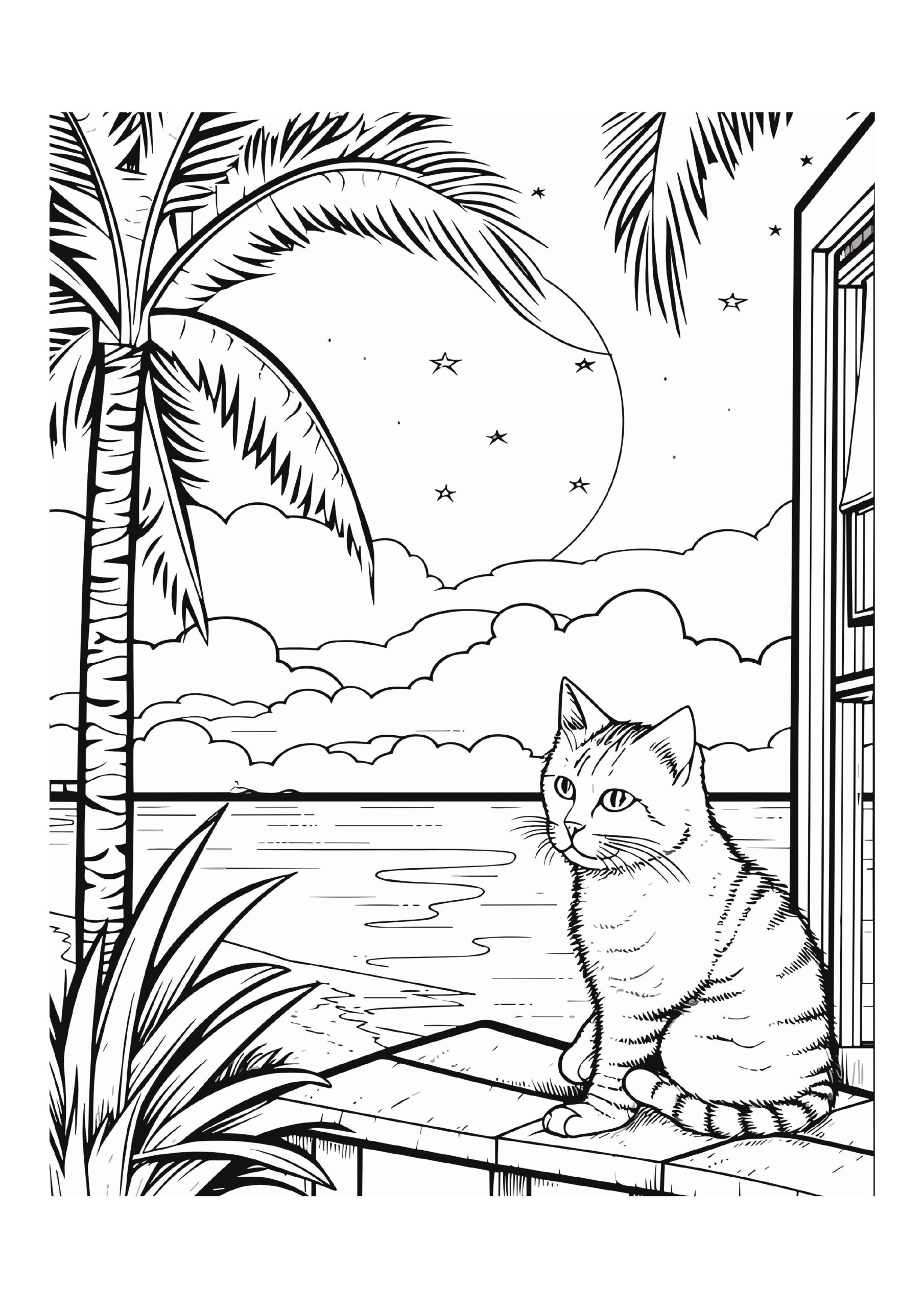Curious Cat Coloring Pages I Fun Activities for Children