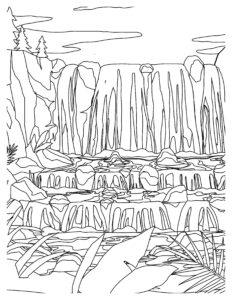 Waterfall Coloring Pages: Printable Scenes Of Natural Beauty