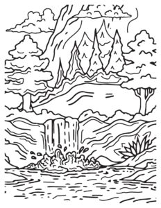 Waterfall Coloring Pages: Printable Scenes Of Natural Beauty