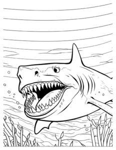 Shark Adventure Coloring Pages: Dive into Ocean Fun