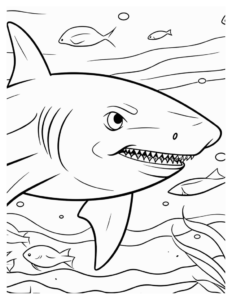 Shark Adventure Coloring Pages: Dive into Ocean Fun