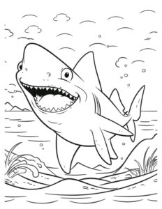 Shark Adventure Coloring Pages: Dive into Ocean Fun