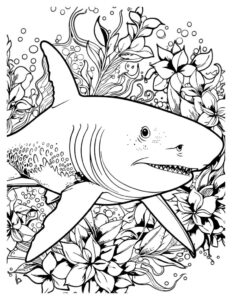 Shark Adventure Coloring Pages: Dive into Ocean Fun
