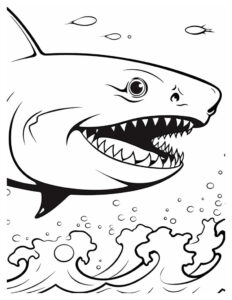 Shark Adventure Coloring Pages: Dive into Ocean Fun