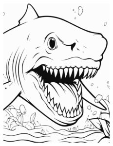 Shark Adventure Coloring Pages: Dive into Ocean Fun