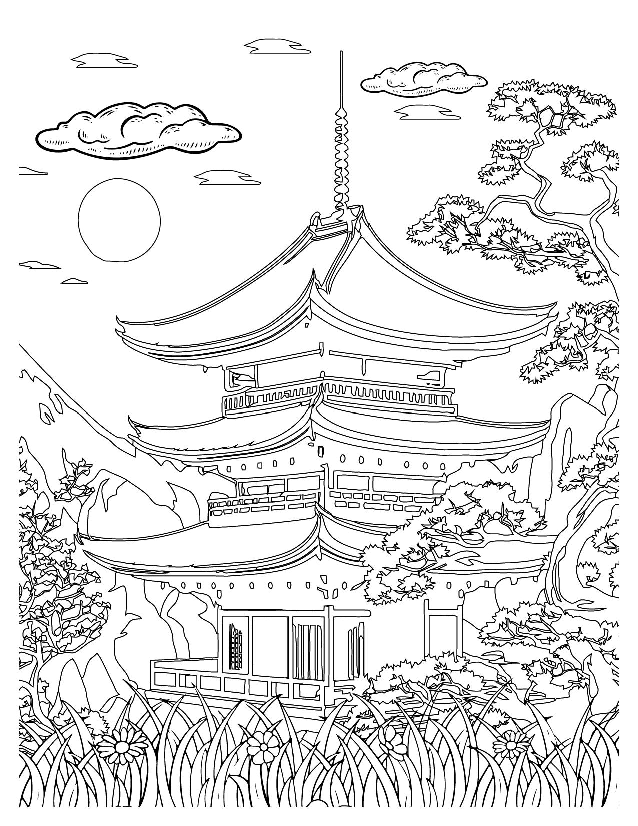 Tranquil Zen Garden Coloring Pages | Calm Your Mind