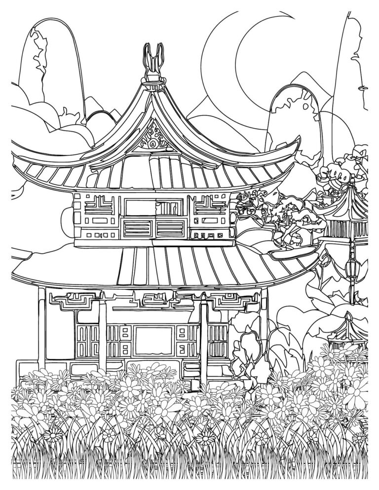 Tranquil Zen Garden Coloring Pages | Calm Your Mind