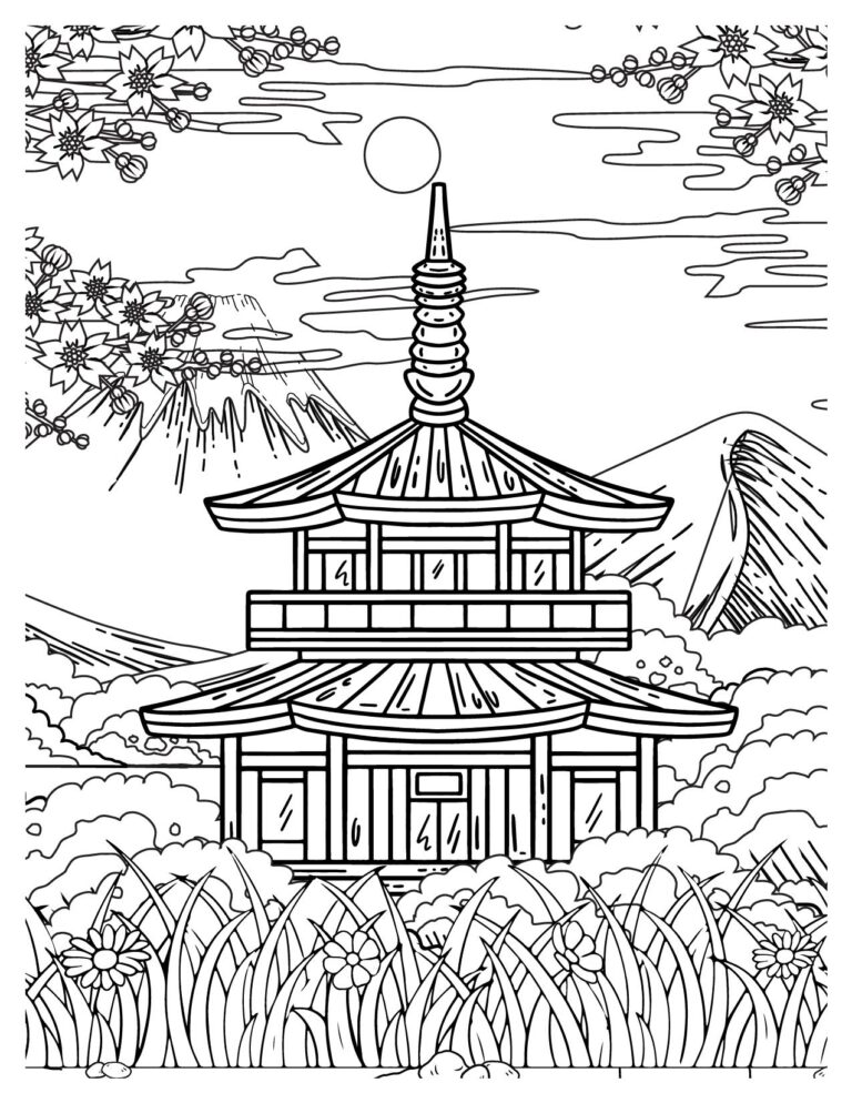 Tranquil Zen Garden Coloring Pages | Calm Your Mind