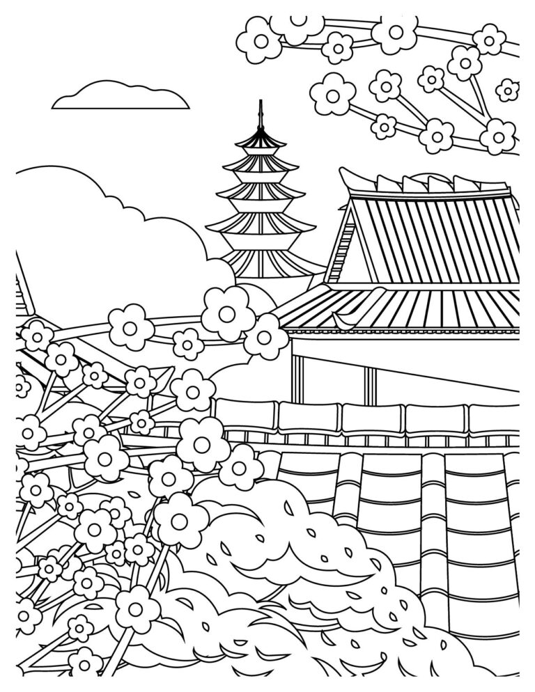 Tranquil Zen Garden Coloring Pages | Calm Your Mind