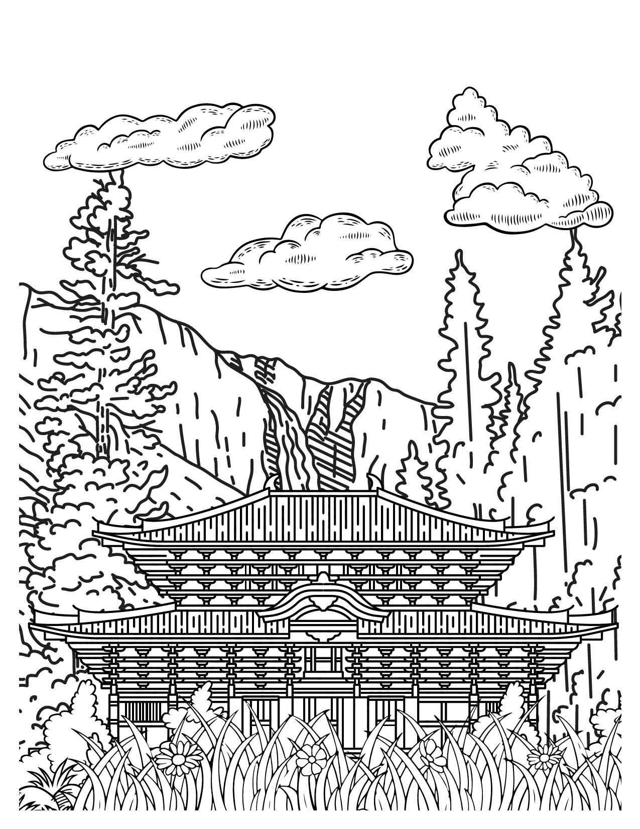 Tranquil Zen Garden Coloring Pages | Calm Your Mind