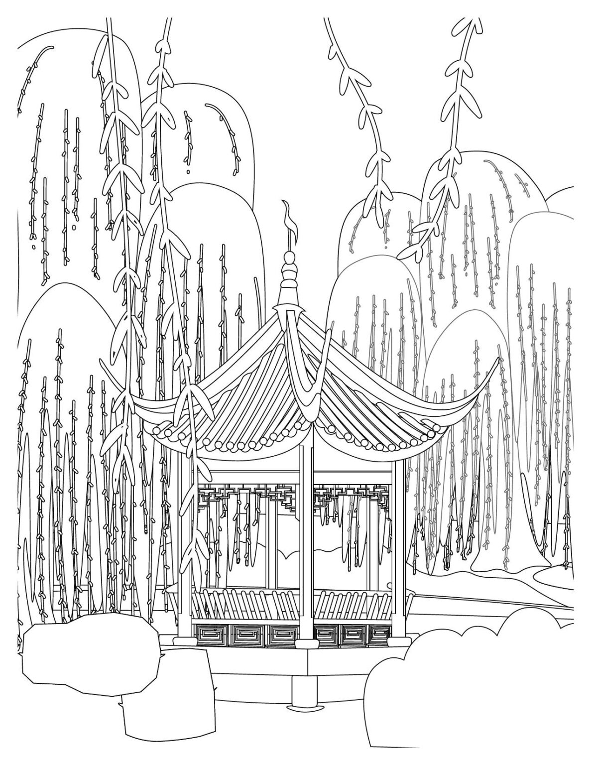 Tranquil Zen Garden Coloring Pages | Calm Your Mind