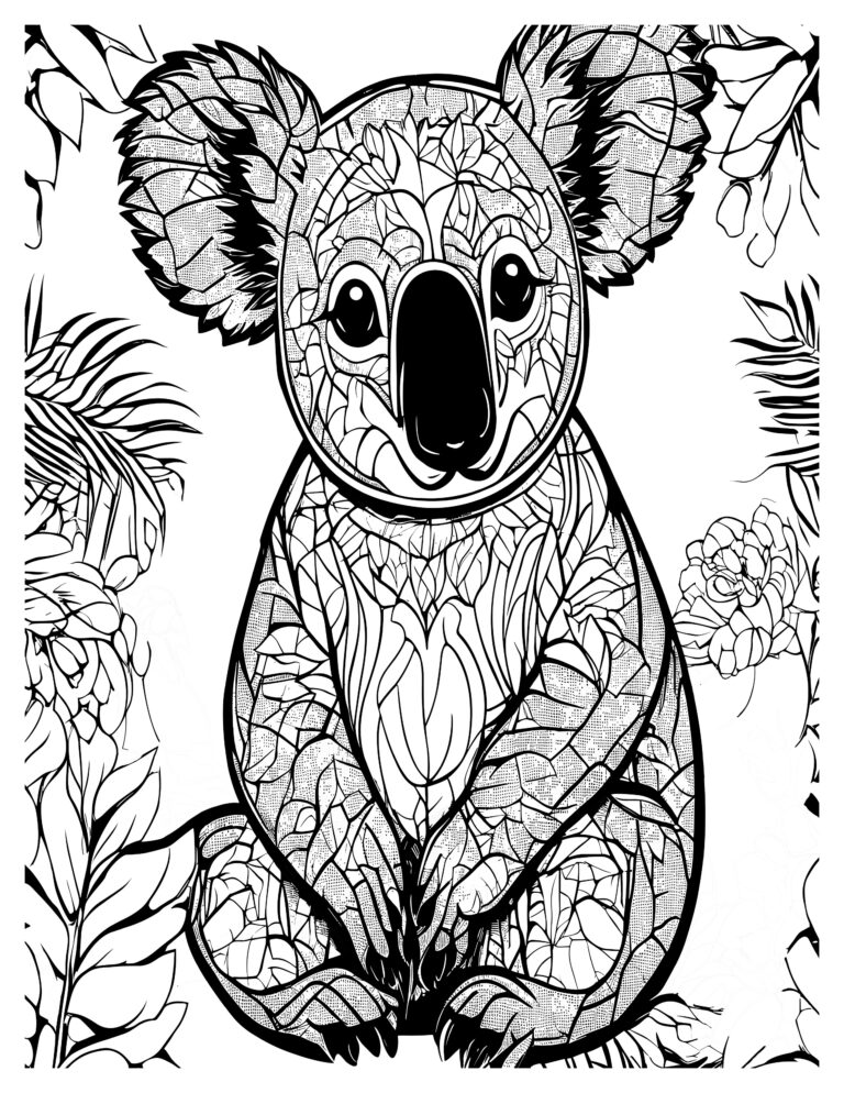 Koala Haven Coloring Pages: Adorable Printable Designs For Kids