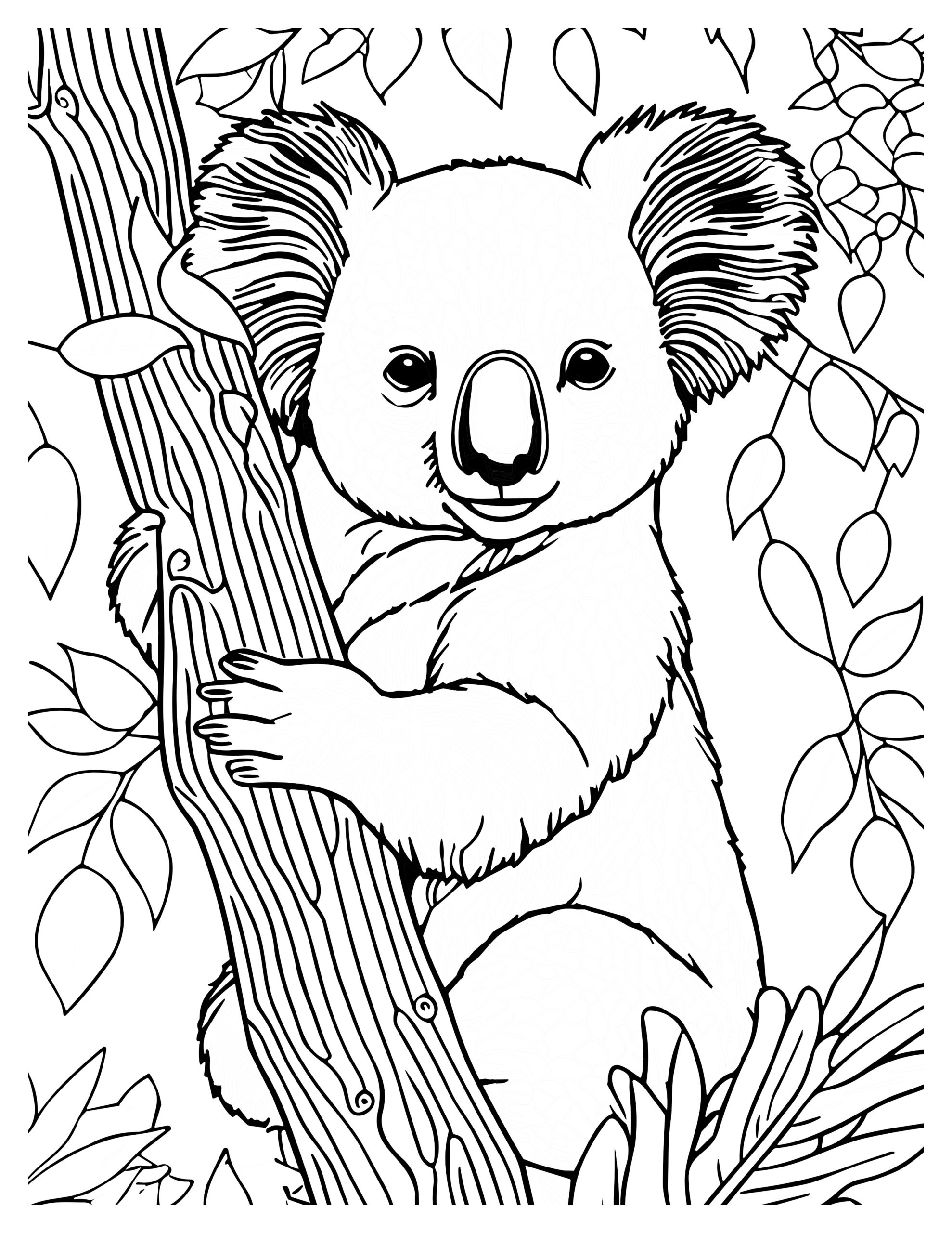 Koala Haven Coloring Pages: Adorable Printable Designs For Kids