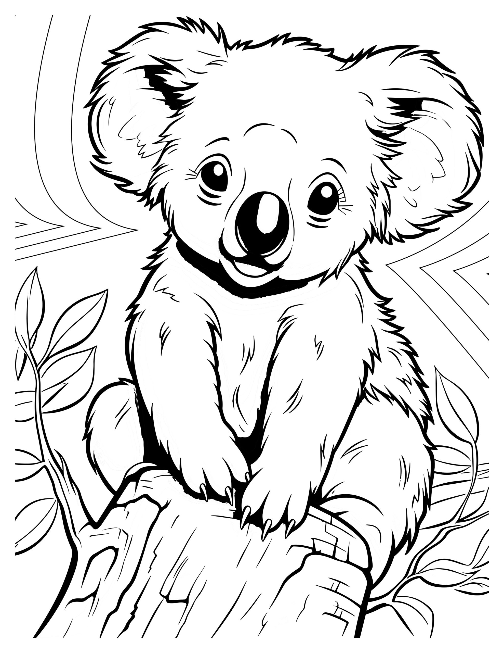 Koala Haven Coloring Pages: Adorable Printable Designs For Kids