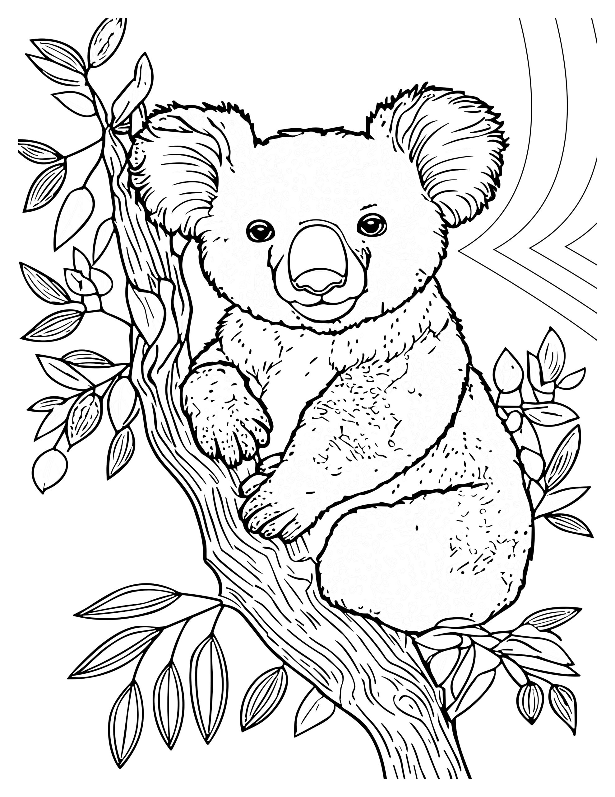 Koala Haven Coloring Pages: Adorable Printable Designs For Kids