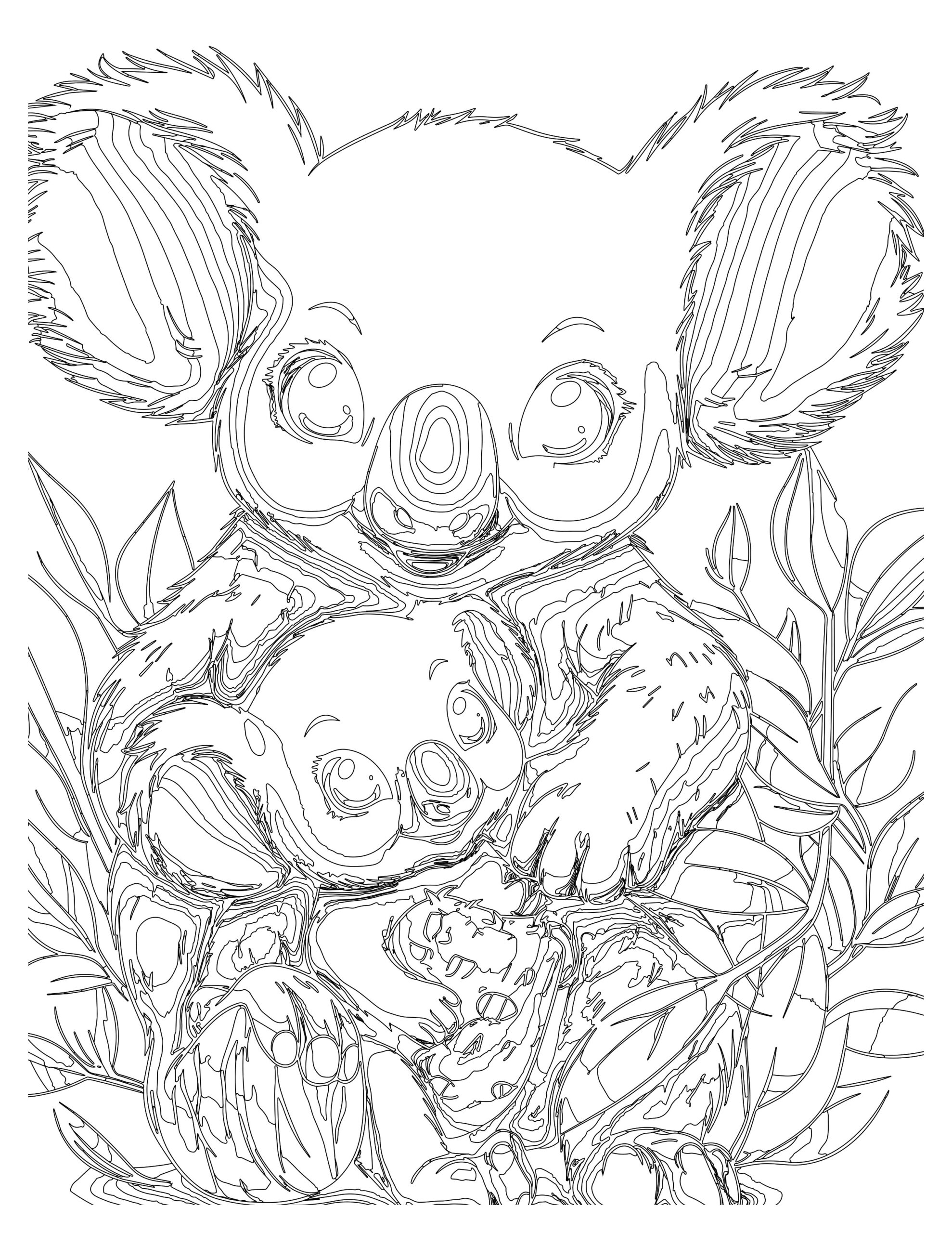 Koala Haven Coloring Pages: Adorable Printable Designs For Kids