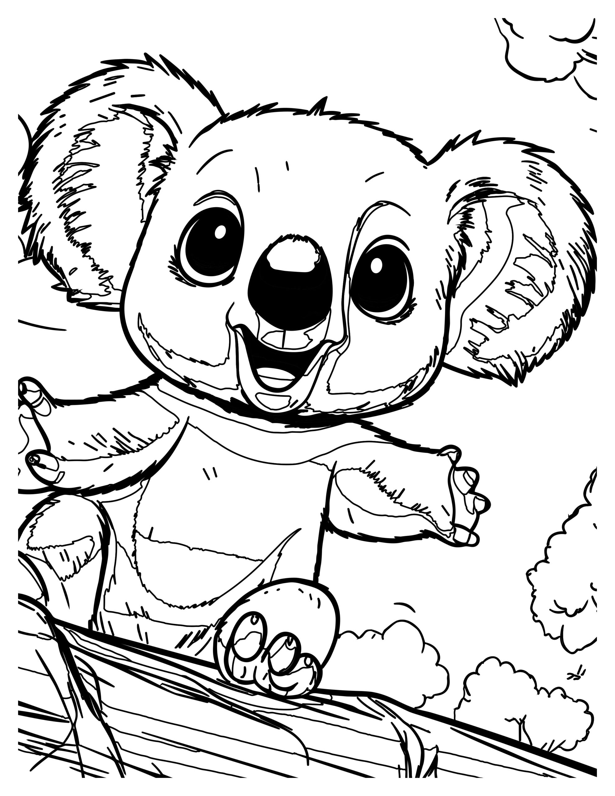 Koala Haven Coloring Pages: Adorable Printable Designs For Kids