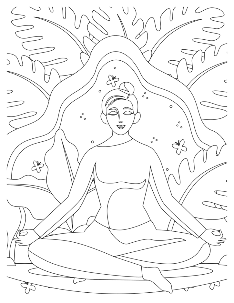 Yoga Coloring Pages | Calm Your Mind