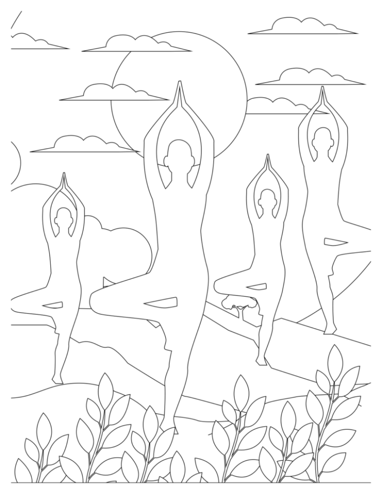 Yoga Coloring Pages | Calm Your Mind