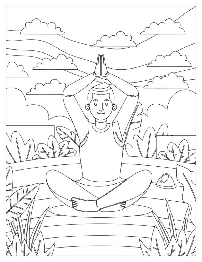 Yoga Coloring Pages | Calm Your Mind