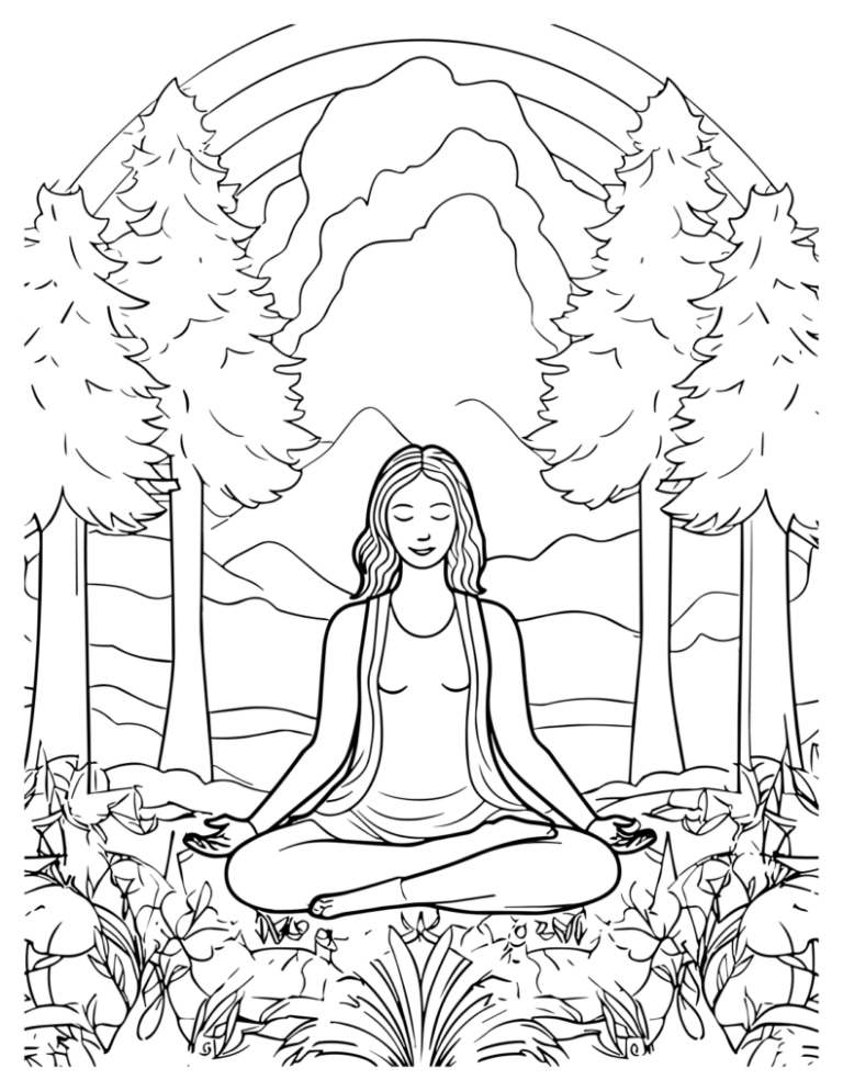 Yoga Coloring Pages | Calm Your Mind