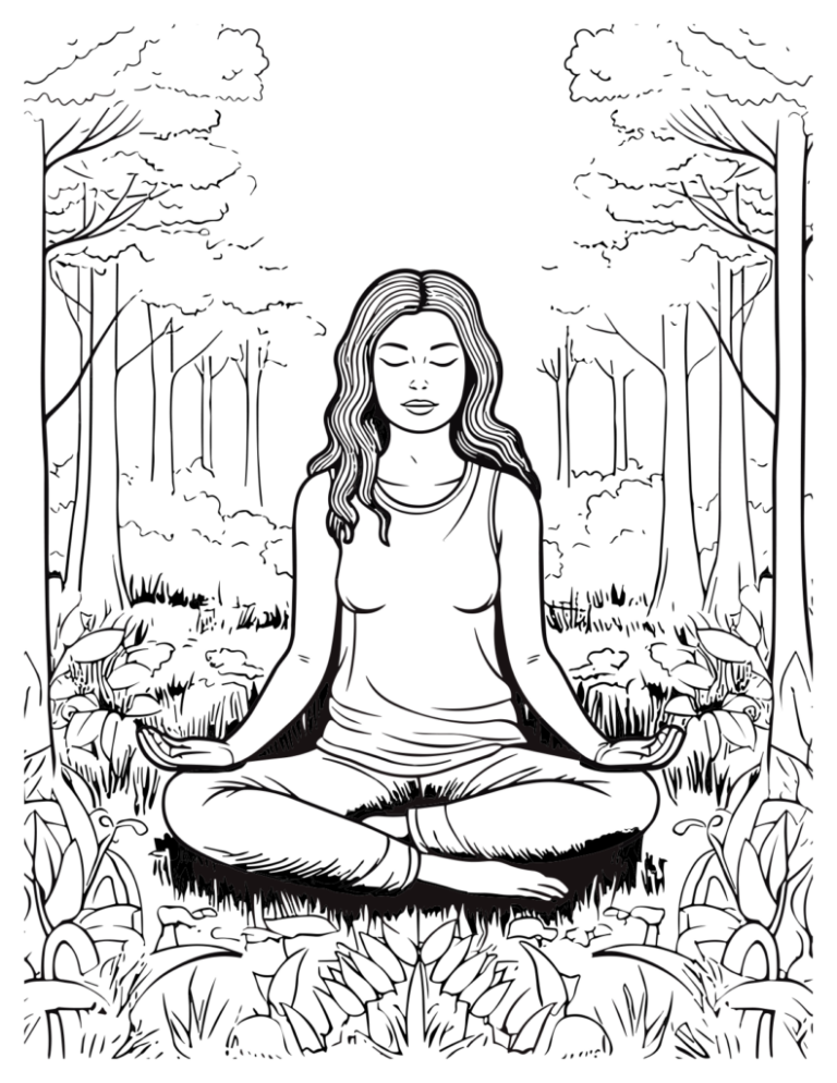 Yoga Coloring Pages | Calm Your Mind