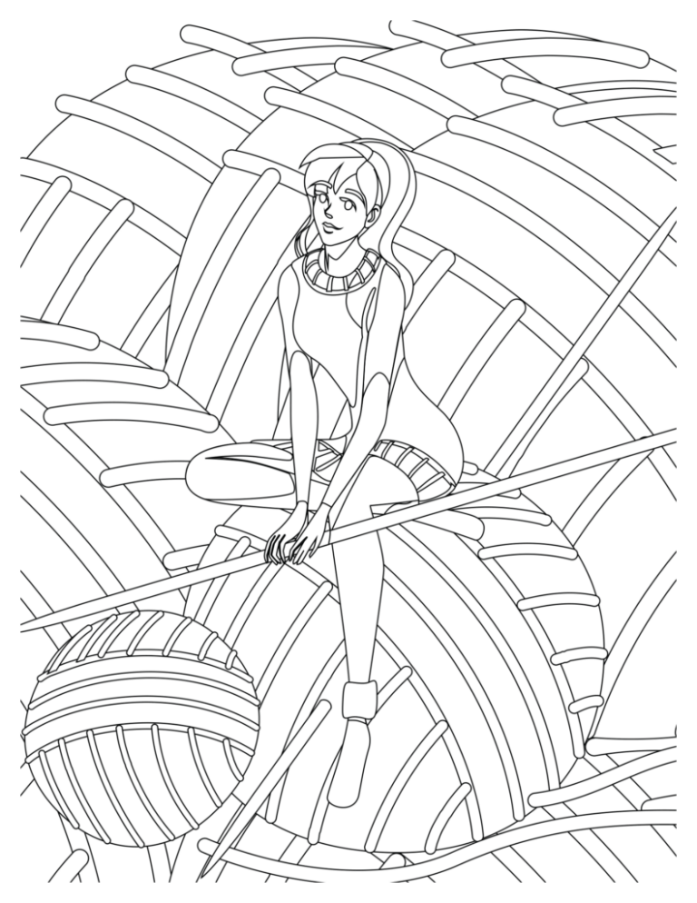 Knitting Bliss Coloring Pages: Relaxing Patterns For Creativity