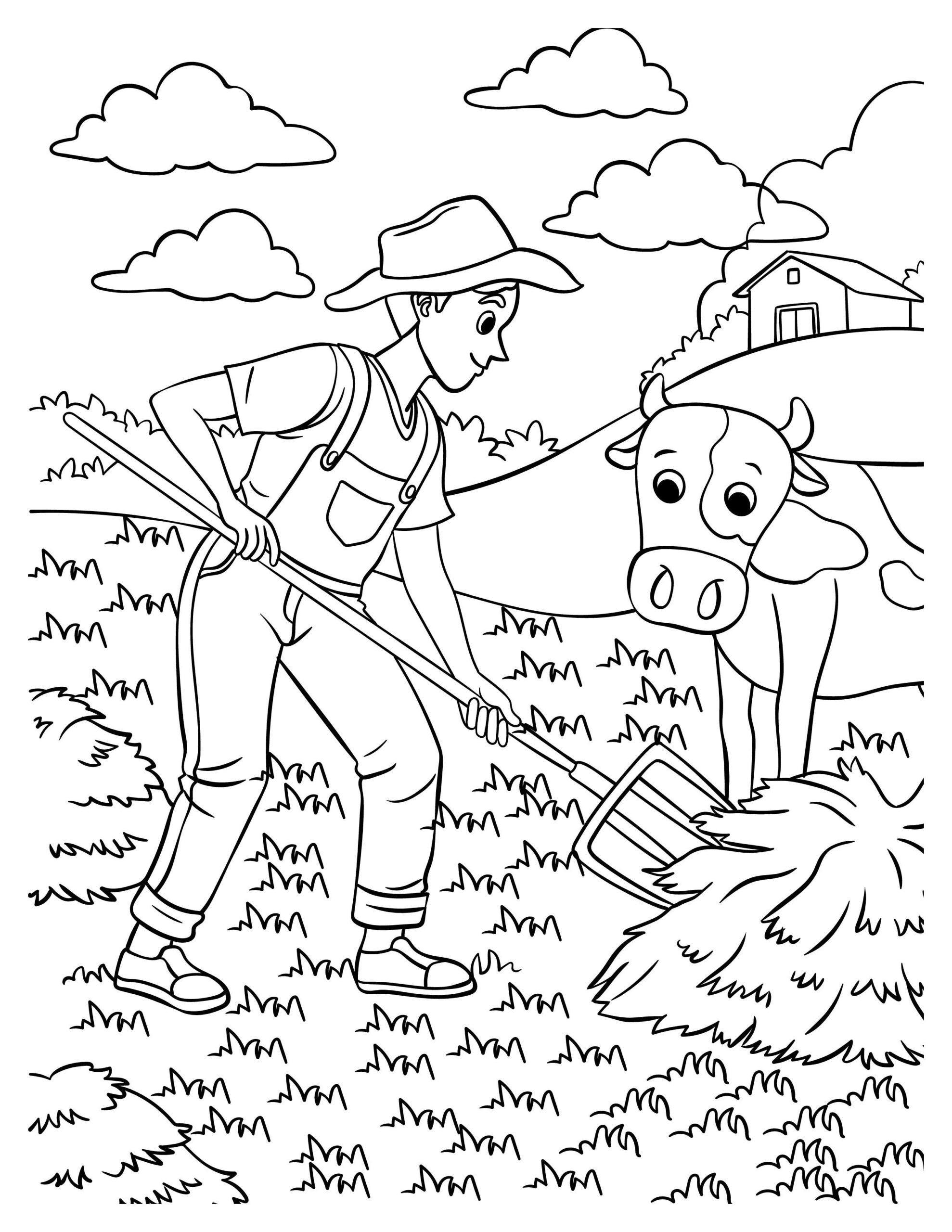 Hardworking Farmer Coloring Pages: Agricultural Adventures