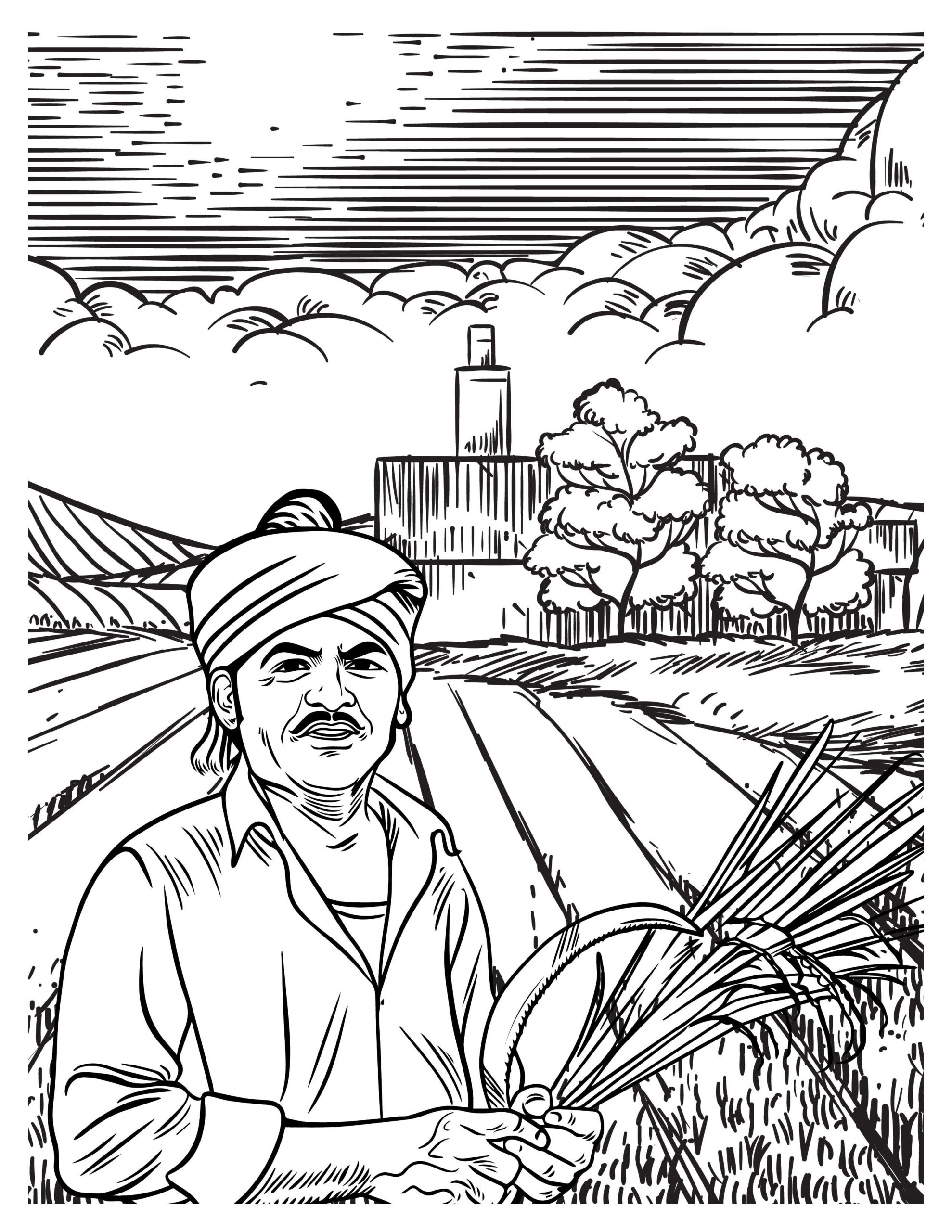 Hardworking Farmer Coloring Pages: Agricultural Adventures