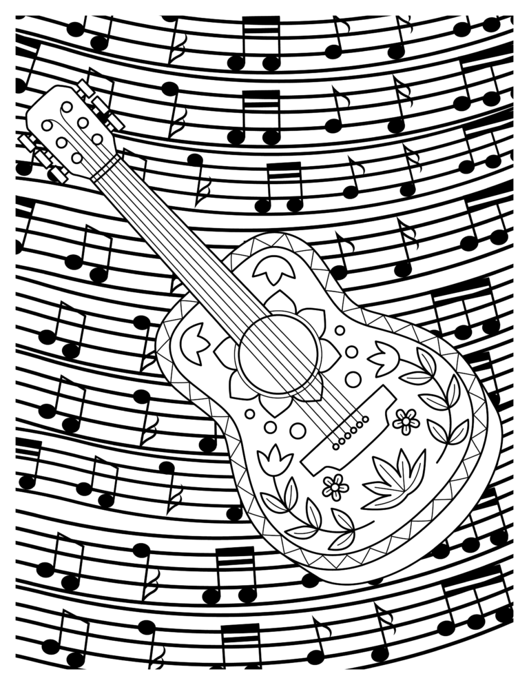 Musical Instrument Coloring Pages | Engaging Activities