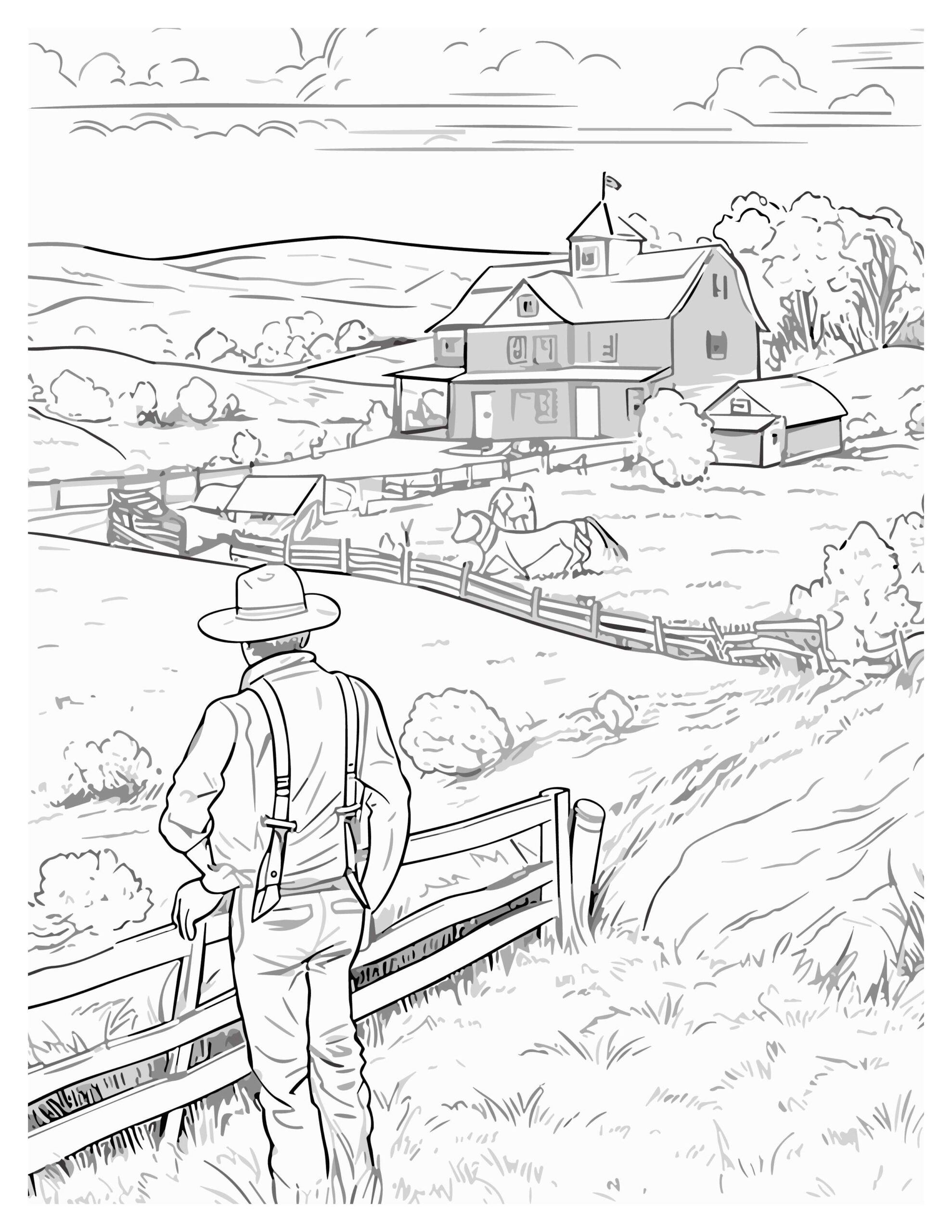 Hardworking Farmer Coloring Pages: Agricultural Adventures