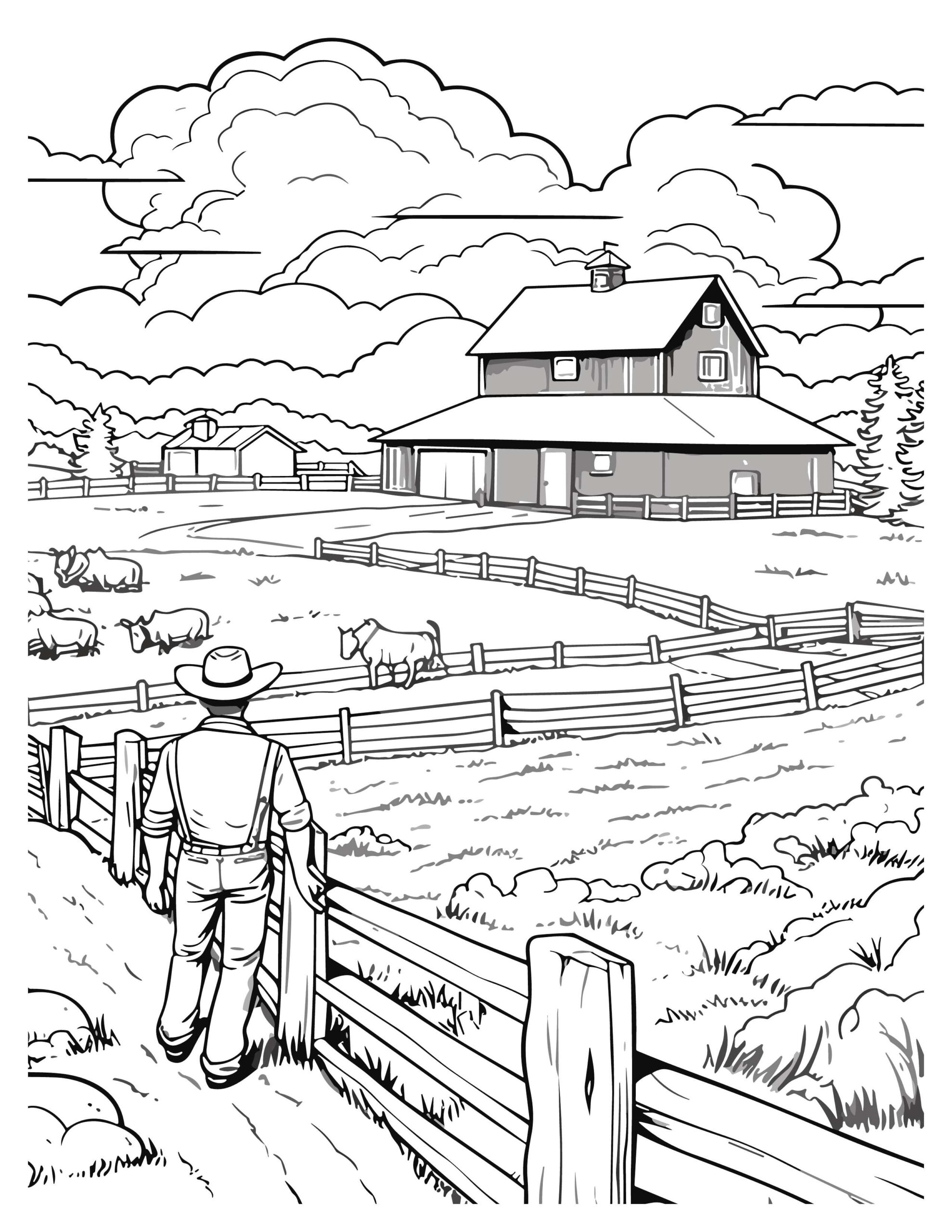 Hardworking Farmer Coloring Pages: Agricultural Adventures
