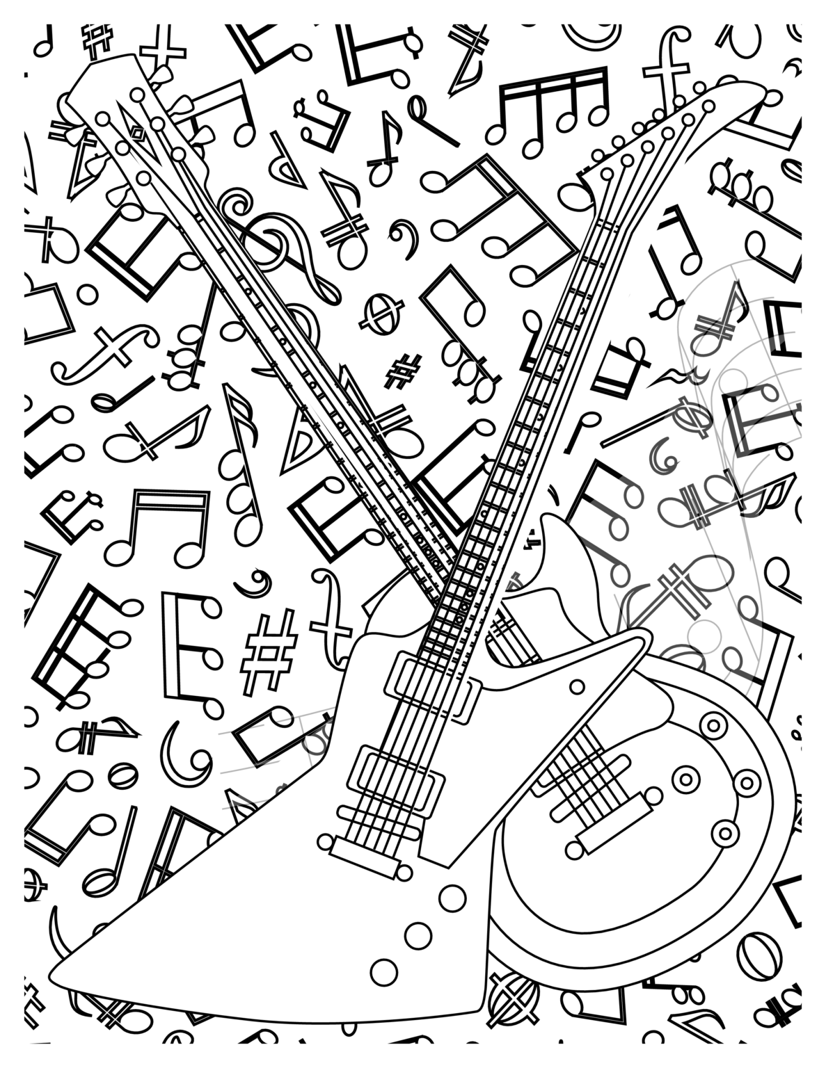 Musical Instrument Coloring Pages | Engaging Activities