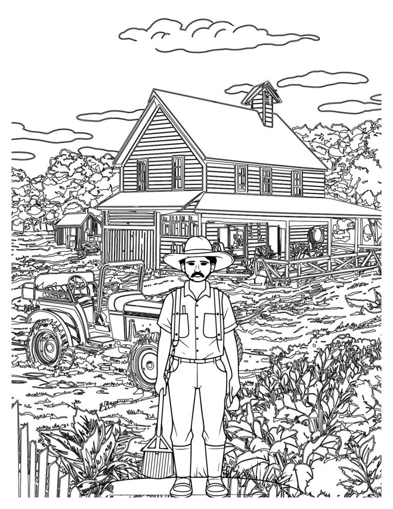 Hardworking Farmer Coloring Pages: Agricultural Adventures