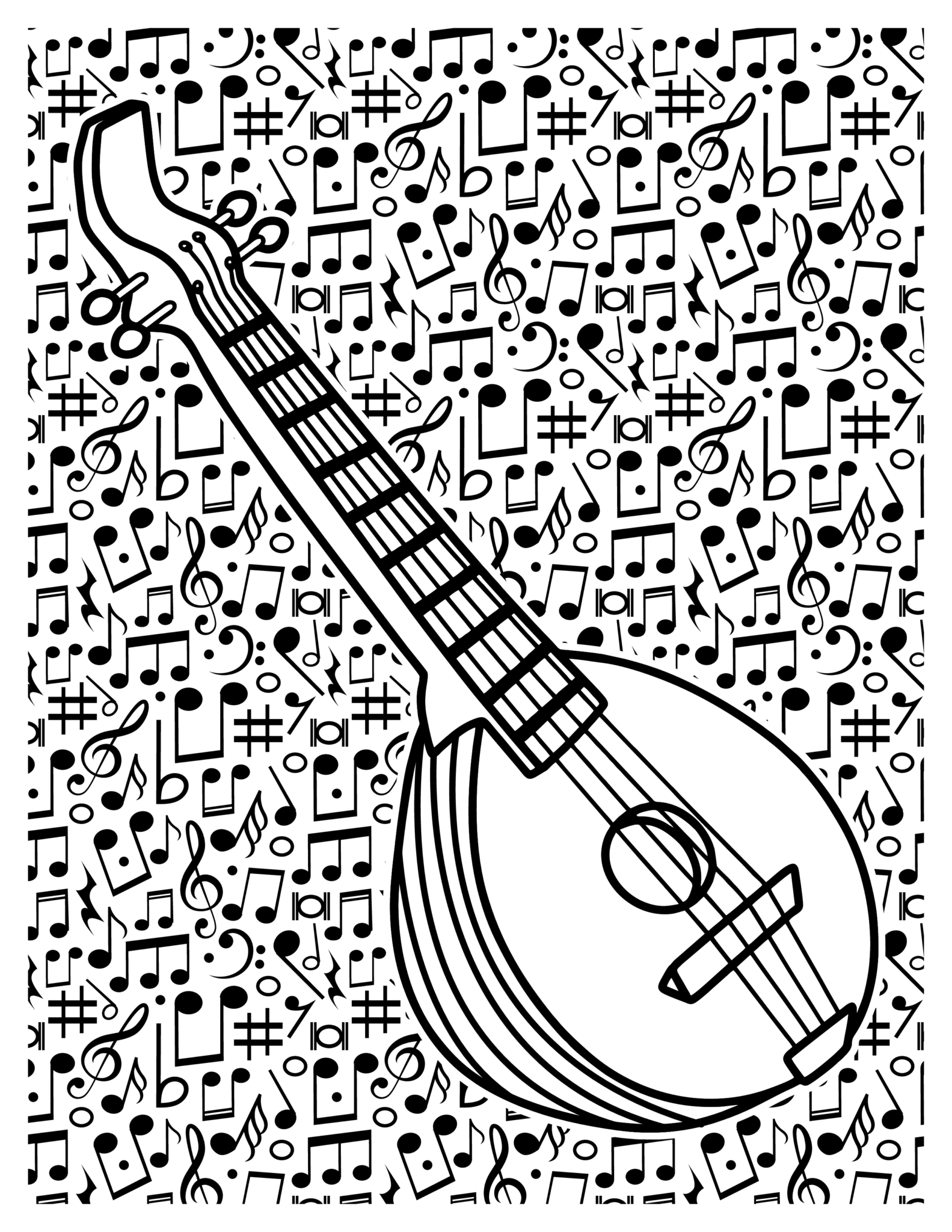 Musical Instrument Coloring Pages | Engaging Activities